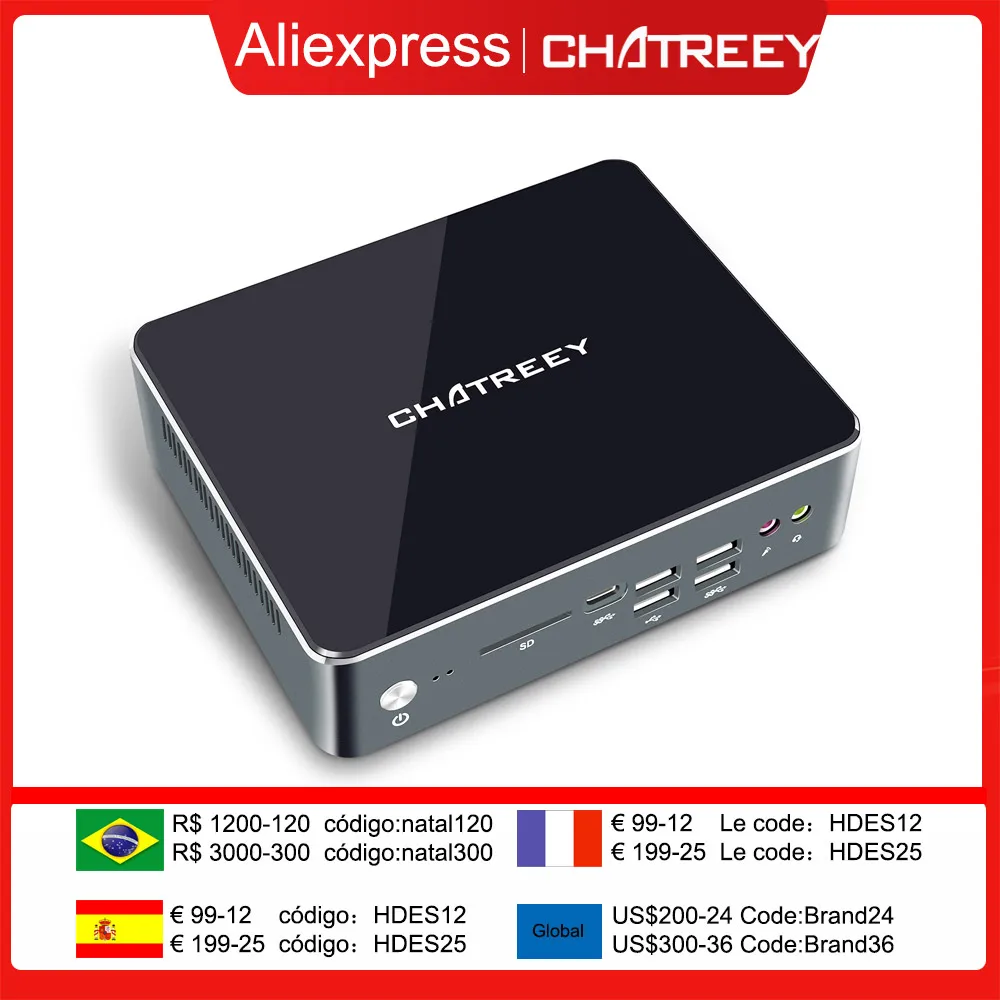 Chatrey mini pc kc10 intel 10th core i5 10210u i7 10510u windows 10 pro ...