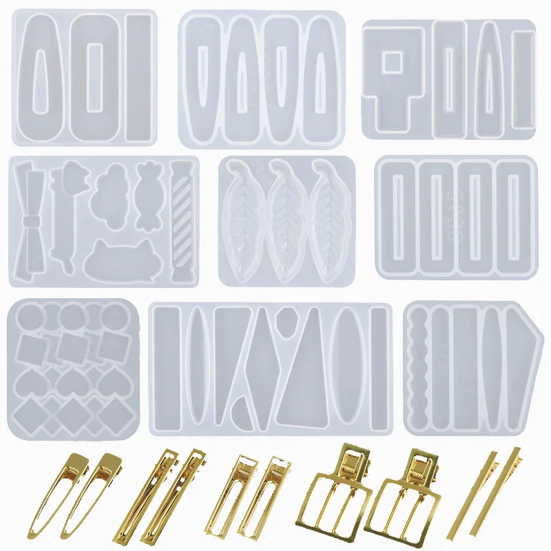 Resiner|epoxy Resin Hair Clip Mold - Silicone Casting Mould For Diy Jewelry