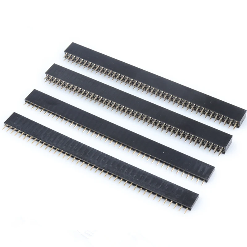 Conector de cabezal de Pin hembra, 1x40 agujas, 2,54 MM, fila única/doble, ROHS, nuevo, 2x40 ...