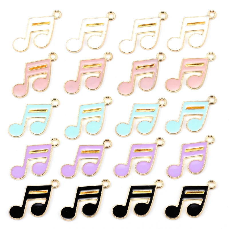 15Pcs-25-19MM-Fashion-Enamel-Music-Notes-Pendant-Charm-for-Jewelry ...