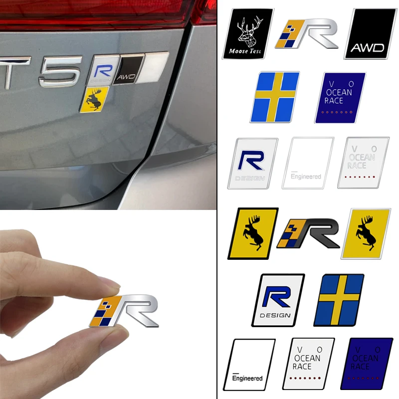 3D-R-DESIGN-Swedish-Flag-Elk-Emblem-METAL-Rear-Trunk-Car-Badge-sticker ...