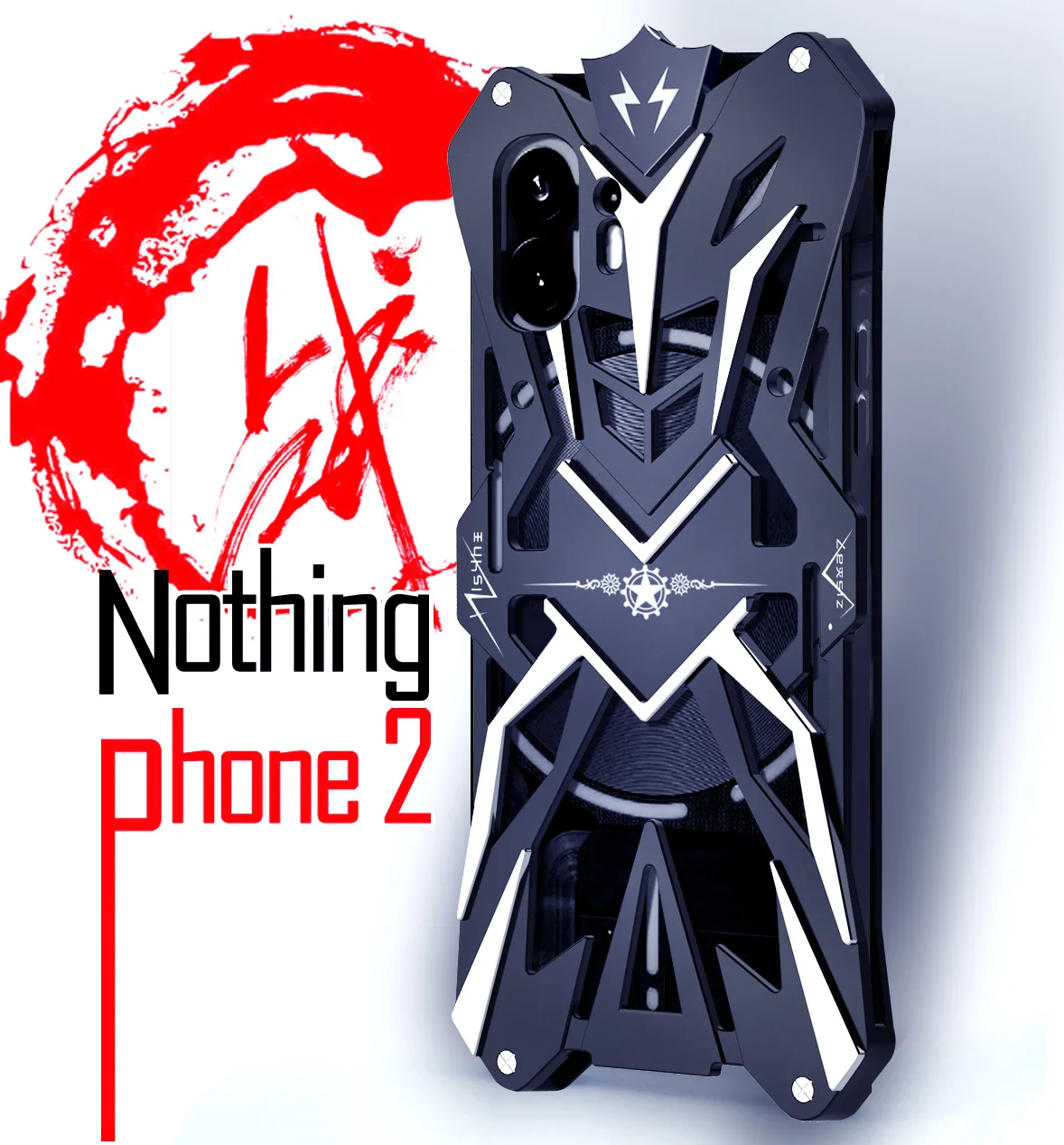 Powerful-Shockproof-Metal-Armor-Case-For-Nothing-Phone-2-Phone-1 ...