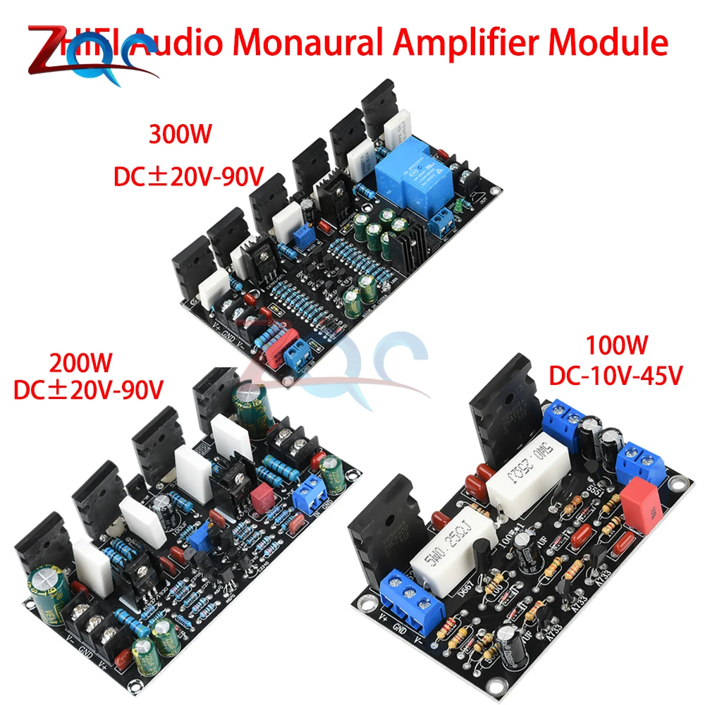 DC 100W 200W 300W Single Channel Power Amplifier1943+5200 Mono HIFI ...