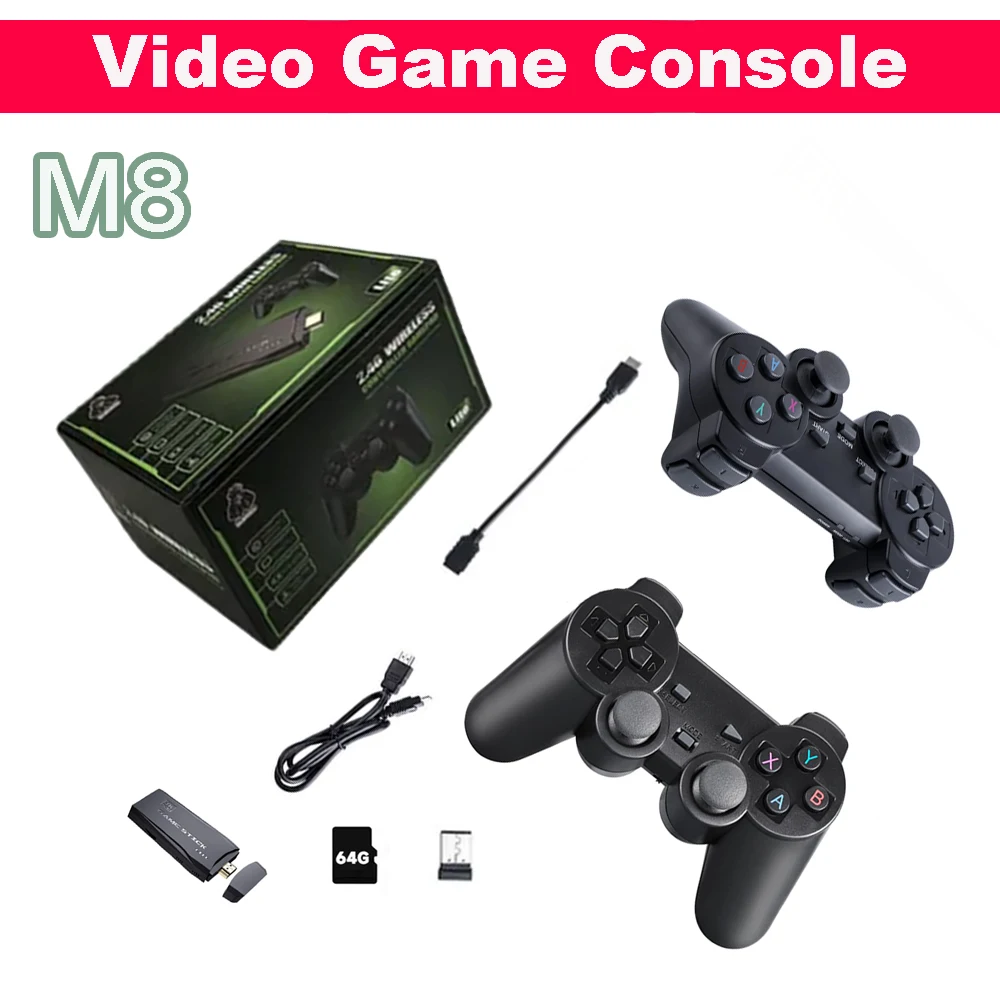 M8-Video-Game-Console-for-Lite-Stick-4K-Screen-64Gb-9-Emulators-Dual ...