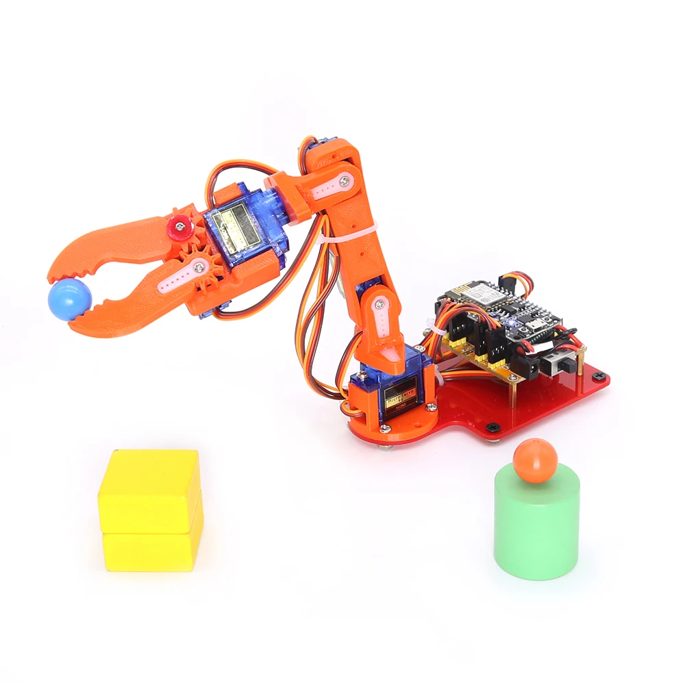 Braço Robótico Kit Faça Você Mesmo Para Arduino 5-axis Robô Sg90 Servo ...