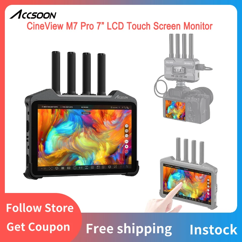 Accsoon CineView M7 Pro 7” Wireless Video Transmission System HDMI SDI ...