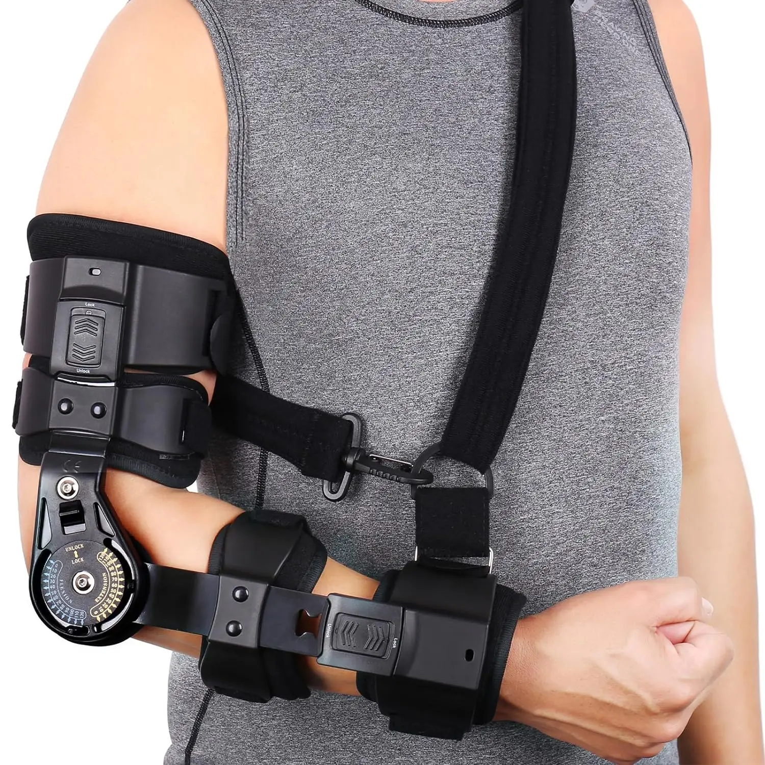 Hinged-ROM-Elbow-Brace-Adjustable-Post-Op-Elbow-Brace-Stabilizer-Splint ...