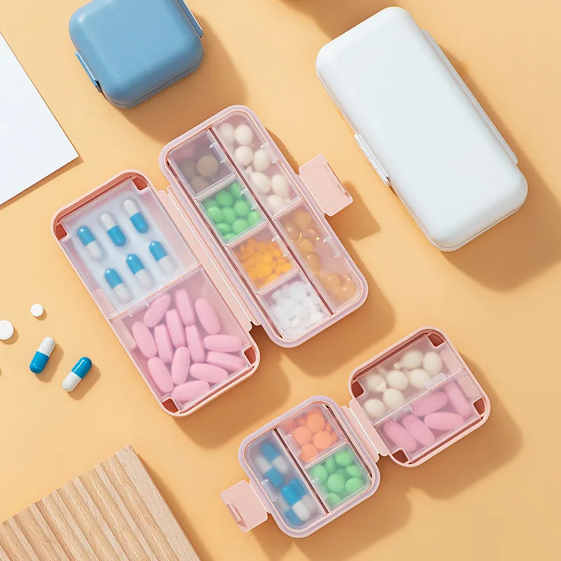 5/8 Gitter Organizer Container für Tabletten Reise Pille Box mit Siegel ...