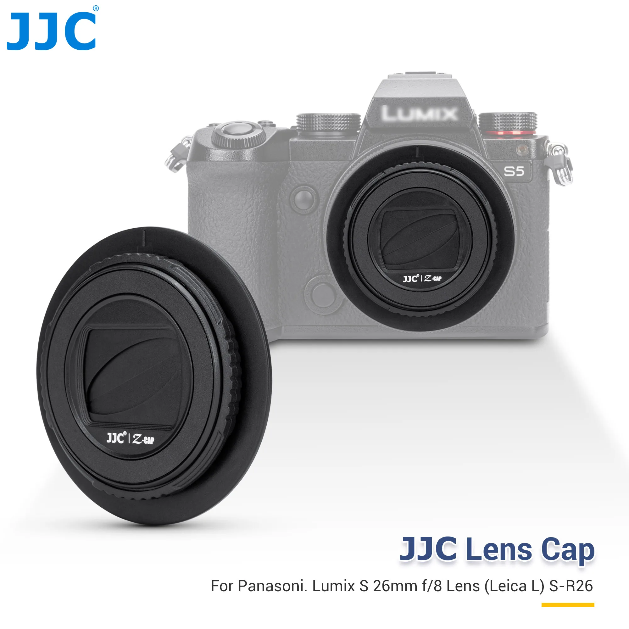 JJC Lens Cap Protector for Panasonic Lumix S 26mm f/8 Lens (Leica L) S ...