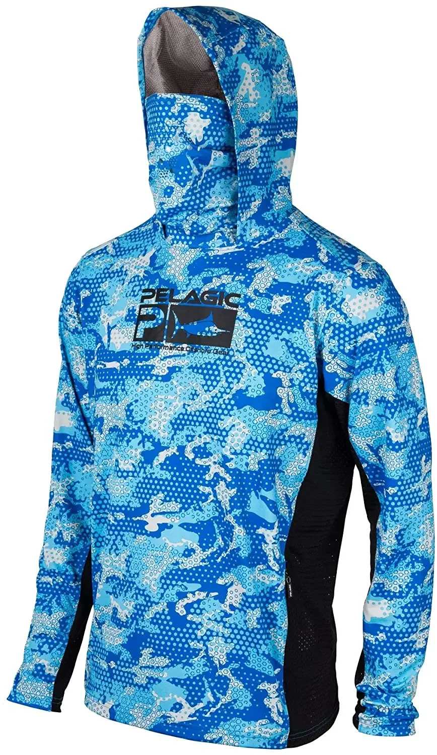 Hoodie Fishing Shirts Thermal Fleece Long Sleeve Sweatshirt Warm Hat ...