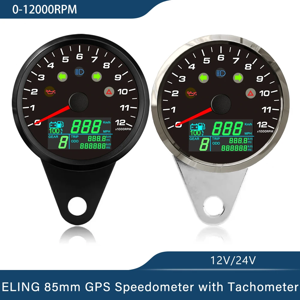 Motorcycle-Universal-85mm-GPS-Speedometer-0-299km-h-MPH-with-0-12000RPM ...