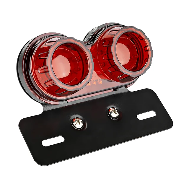 12V Universal Motorcycle Tail Light Red LED Signal Motorbike Brake Rear ...