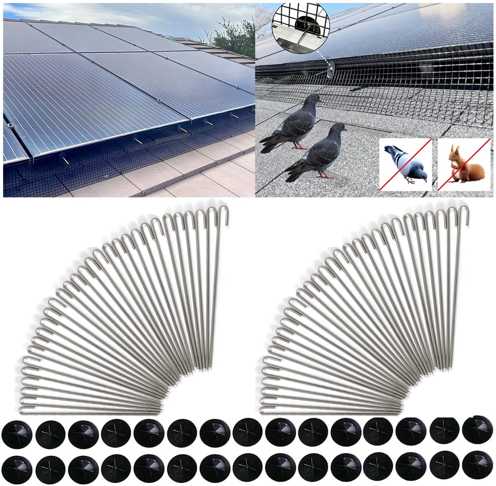 10/50/100/150/200/300pcs Solar Panel Bird Guard Fastener Clips,bird ...