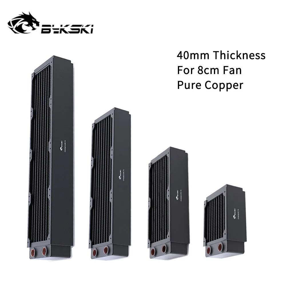 Bykski Pure Copper Radiator , 40mm Thick For 8cm Fan High-performance ...