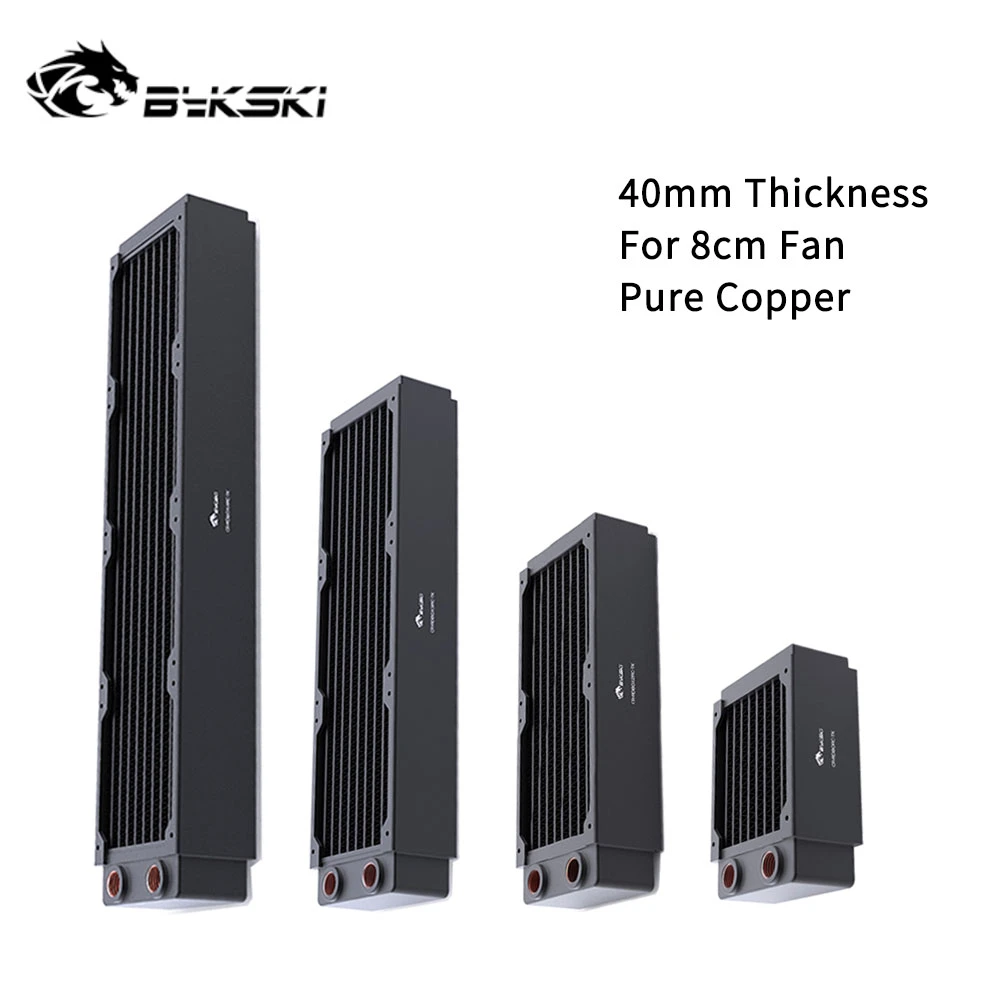 Bykski Pure Copper Radiator , 40mm Thick For 8cm Fan High performance ...