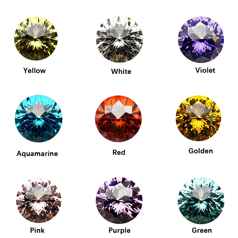 New 5A Quality Round Colored Empire Cut Cubic Zirconia Stones Loose ...
