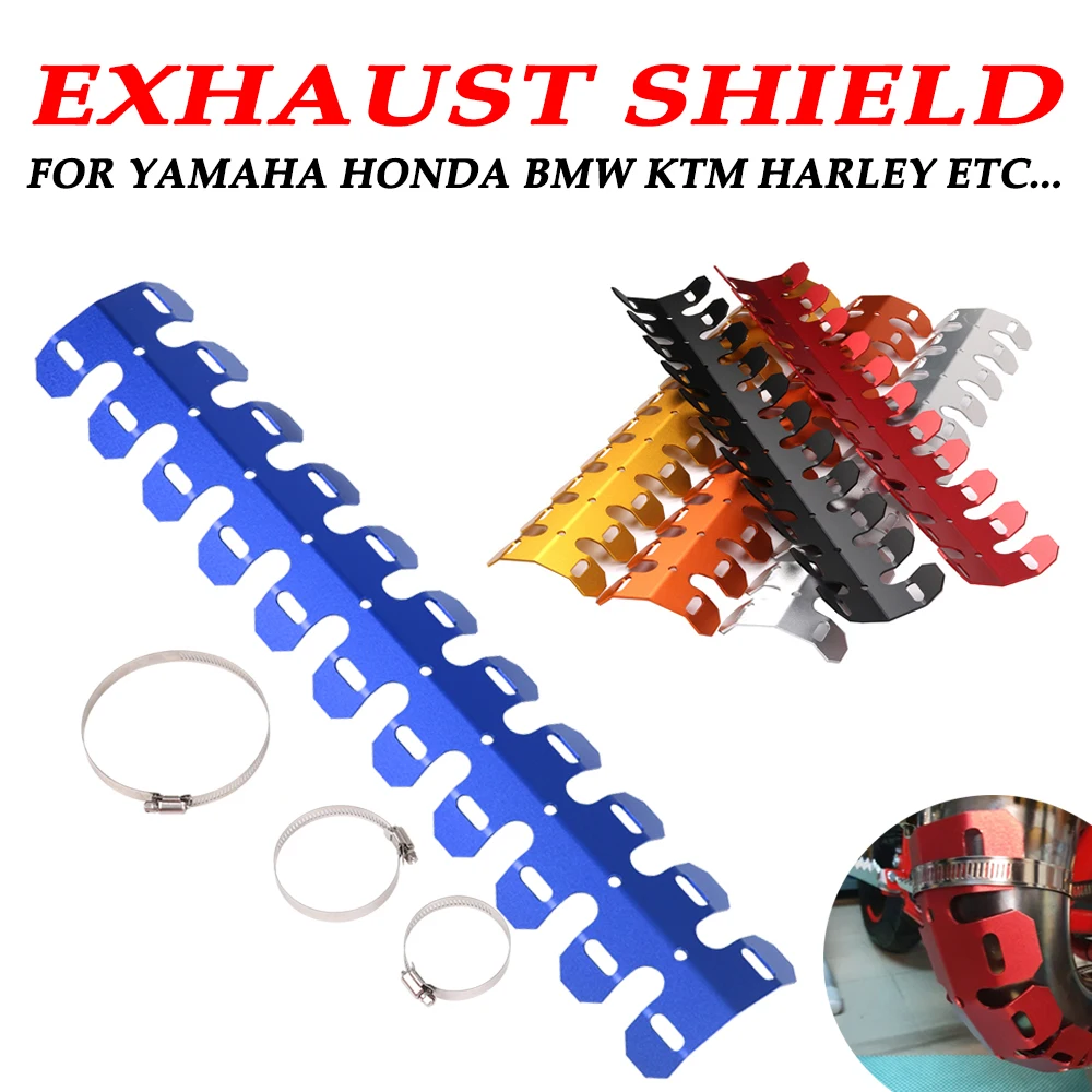 Motorcycle-Exhaust-Shield-Protector-Cover-Heat-Protection-Exhaust-Pipe ...