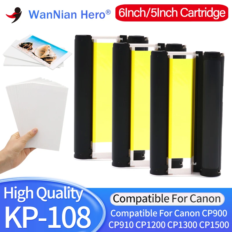 Compatible for Canon KP-108IN KP-36IN Selphy Set CP900 CP910 CP1200 ...