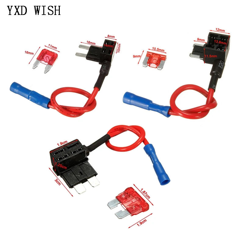 10PCS-Car-Fuse-Holder-Add-A-Circuit-Standard-Mini-Micro-Blade-Fuse ...