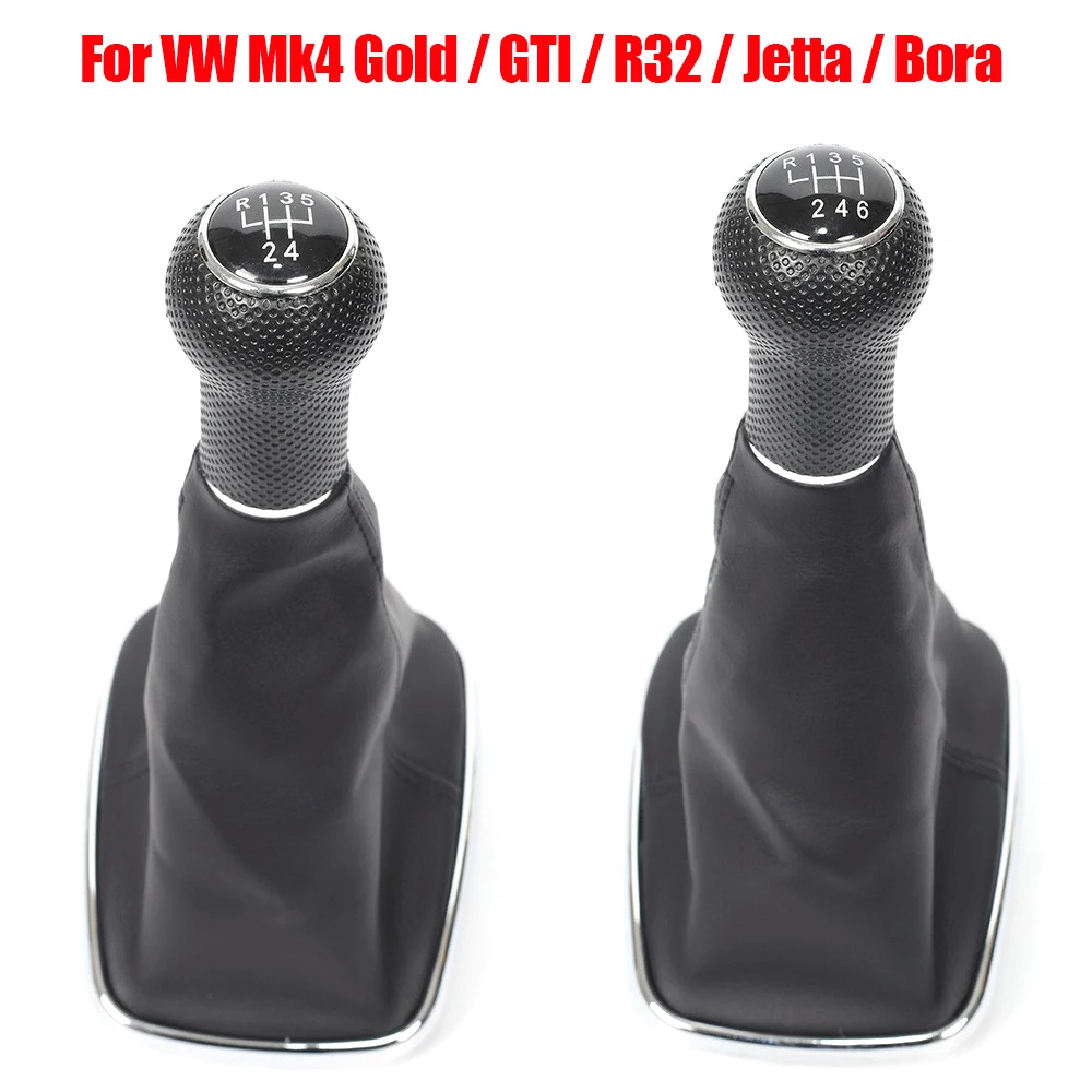 5 6 Speed Gear Shift Knob Lever Shifter Gaitor Boot PU Leather for ...