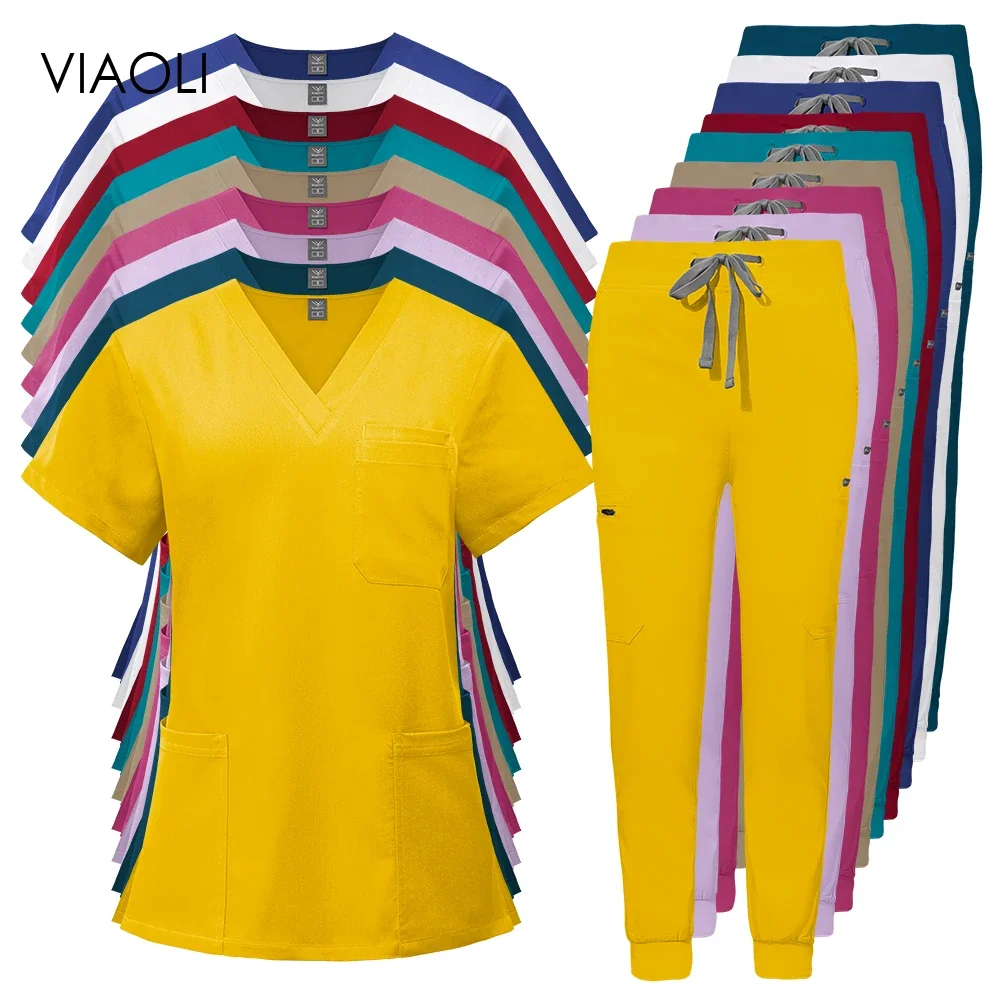 Scrubs Medical Uniforms Woman Multicolour SPA Beauty Uniform Dentist ...