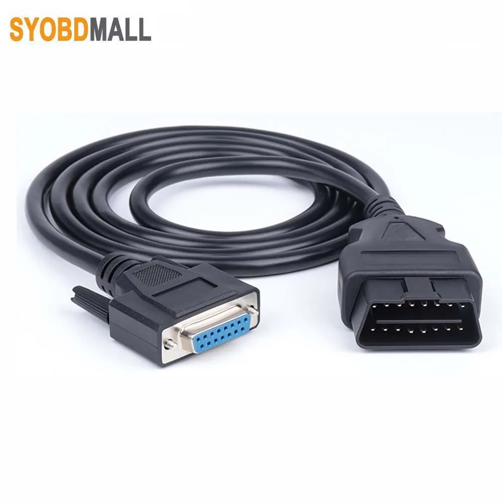 150cm-Car-16PIN-OBD2-Male-To-DB15PIN-Female-Cable-DB15-PIN-Interface ...