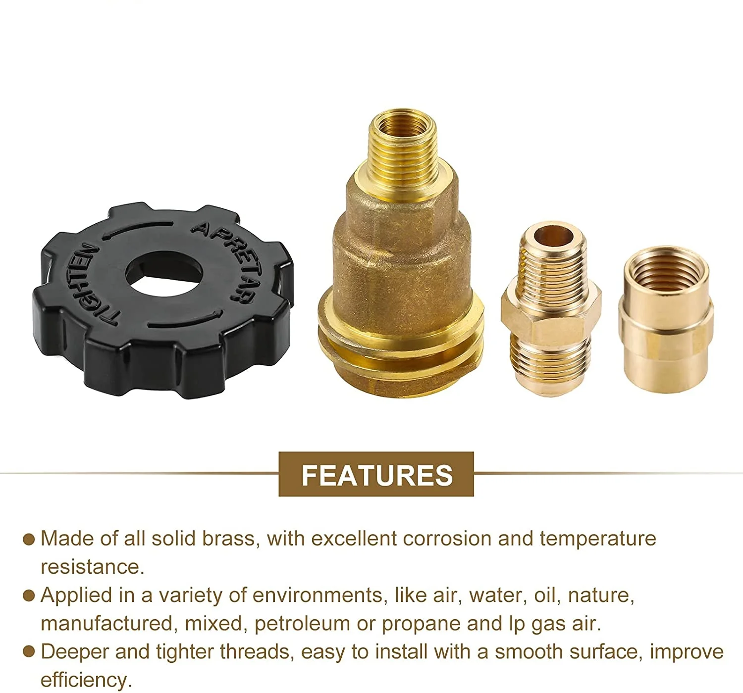 4pcs/set QCC1 Acme Propane Tank Cylinder Adapter Fitting by 1/4 NPT ...