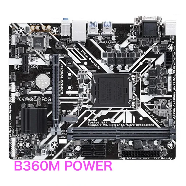 Gigabyte B360M POWER Desktop Motherboard 32GB LGA 1151 DDR4 Micro ATX ...