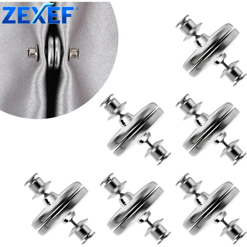 ZEXEF Curtain Magnetic Button Detachable Curtain Fix Fastener Clip ...