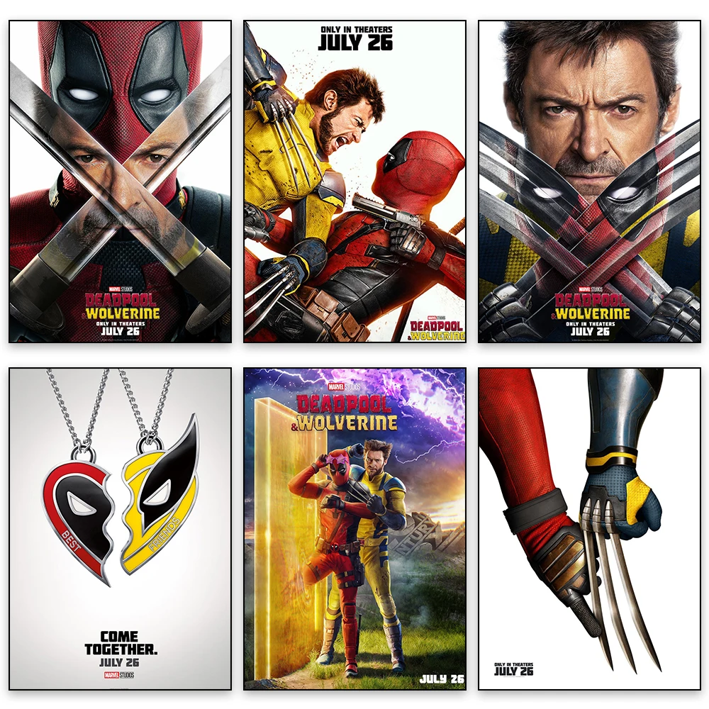 MINISO-Marvel-Poster-Deadpool-and-Wolverine-2023-Movie-Dune-Canvas-Wall ...