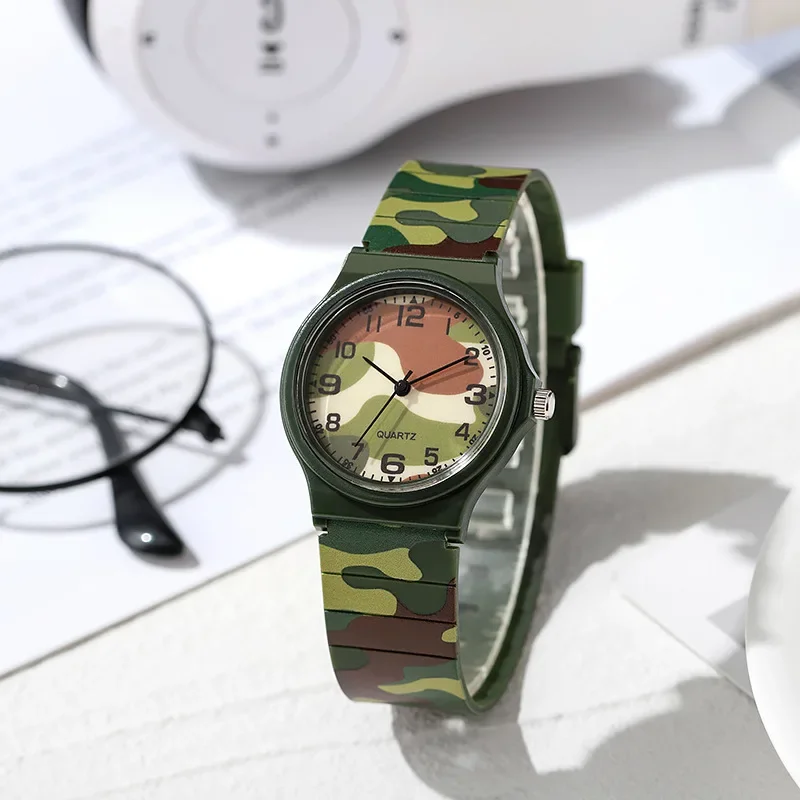 Camouflage-Wristwatch-Children-Silicone-Watch-Cartoon-Quartz-Kids ...