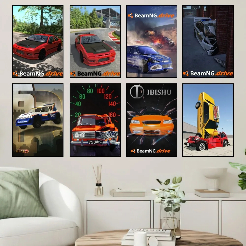 Juego-BeamNG-drive-p-ster-impresiones-pintura-de-pared-dormitorio-sala ...
