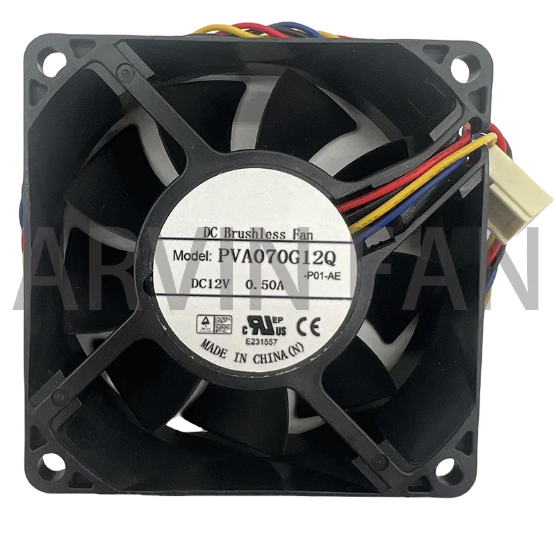 PVA070G12Q-7cm-70mm-Fan-70x70x25mm-DC12V-0-50A-4pin-Cooling-Fan-For ...