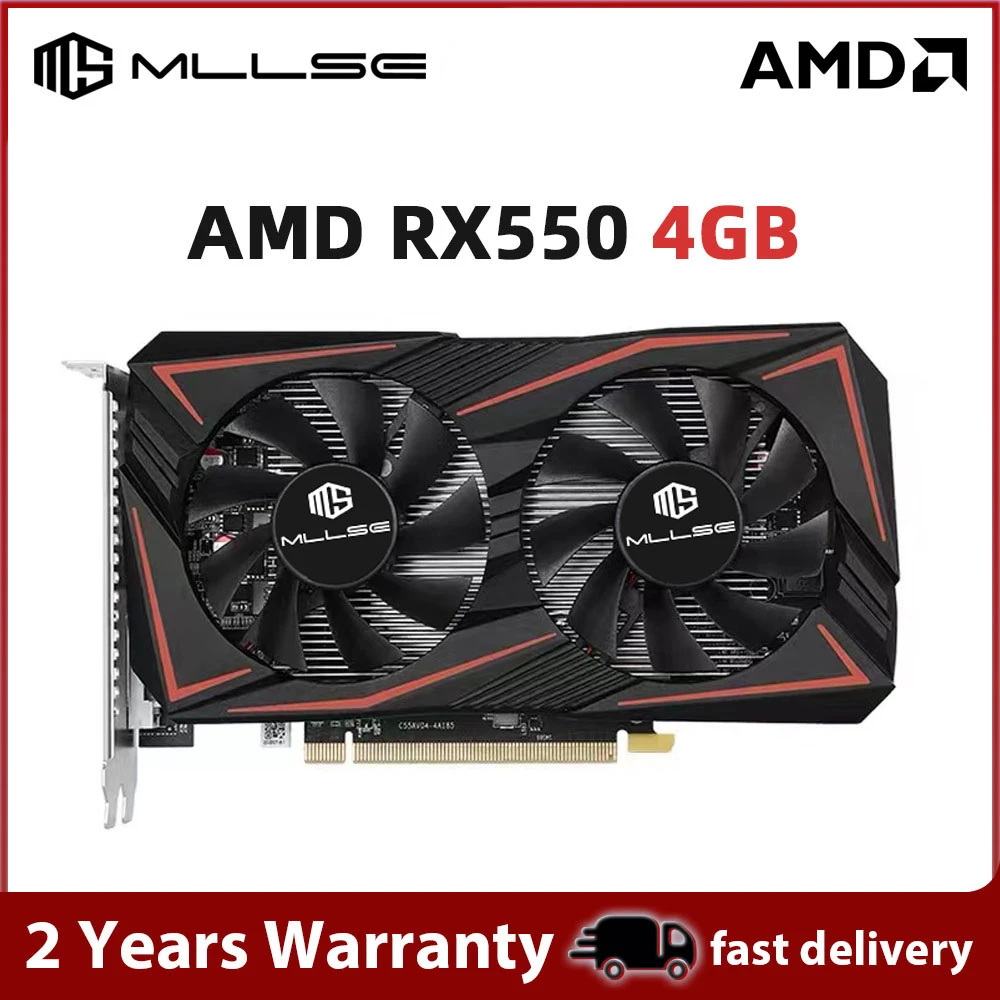 MLLSE AMD Radeon Graphics Cards RX550 4GB Video Cards GPU 128Bit GDDR5 ...