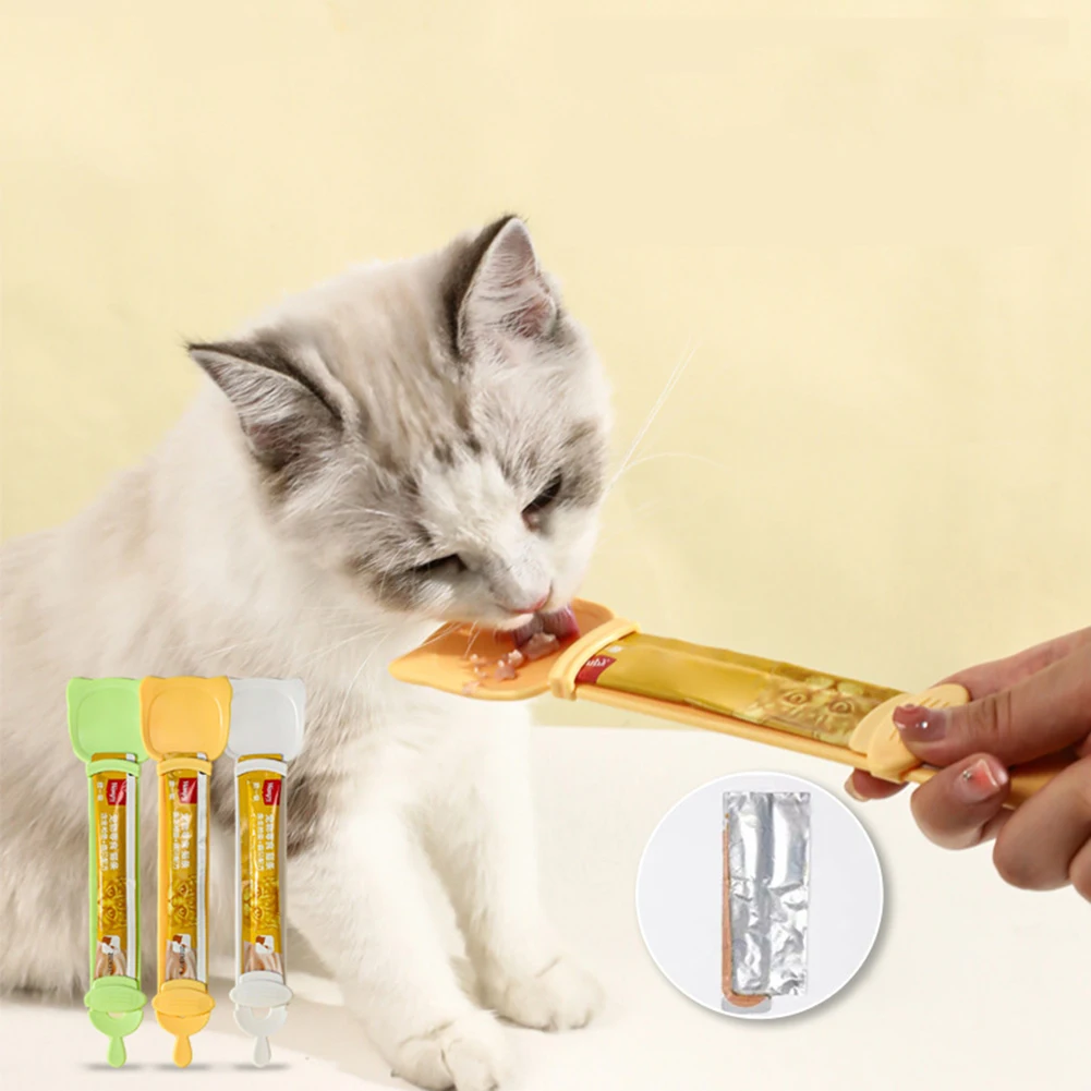 Cat-Food-Squeezing-Feeding-Spoon-With-Sliding-Extruder-For-Squeezing ...
