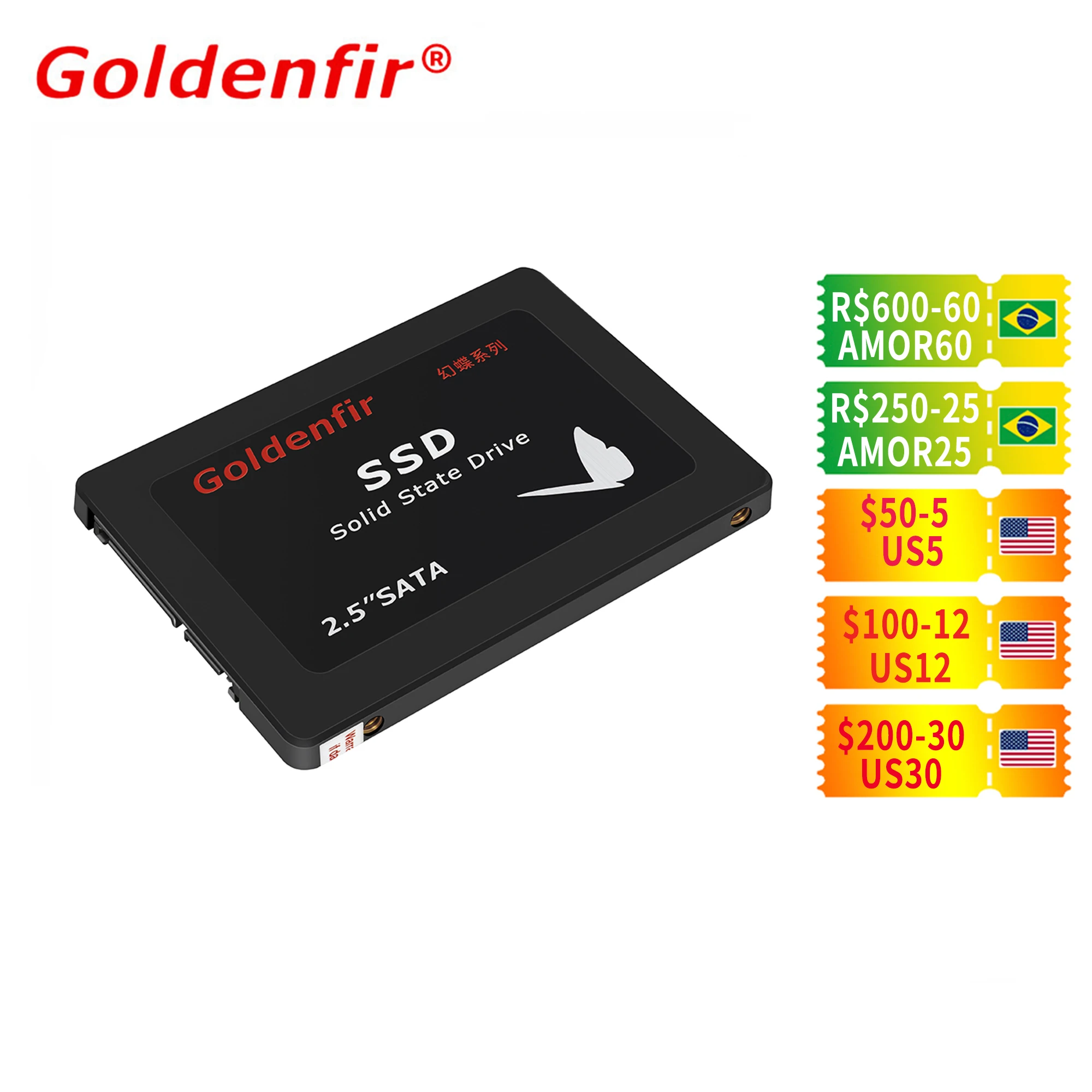 Goldenfir Solid State Hard Drive SSD 120GB 128GB 240GB 256GB 480GB 512 ...