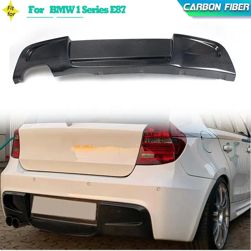 1-Series-Carbon-Fiber-Rear-Bumper-Diffuser-Lip-for-BMW-E87-M-Sport ...