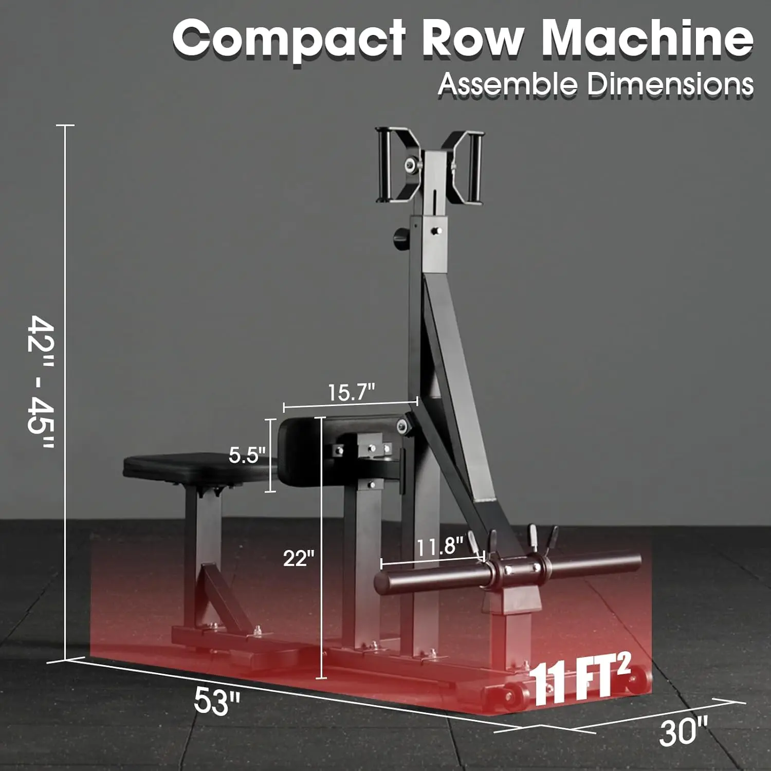 Seated Row Machine – Plate-Loaded Back and Chest Workout Machine with ...