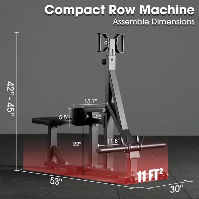 Seated Row Machine – Plate-Loaded Back and Chest Workout Machine with ...