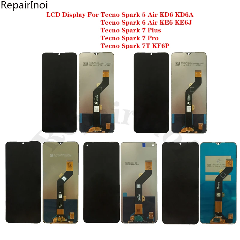 For Tecno Spark 5 Air Kd6 / 6 Air Ke6 Lcd Display Touch Screen Digitizer Assembly For Tecno ...