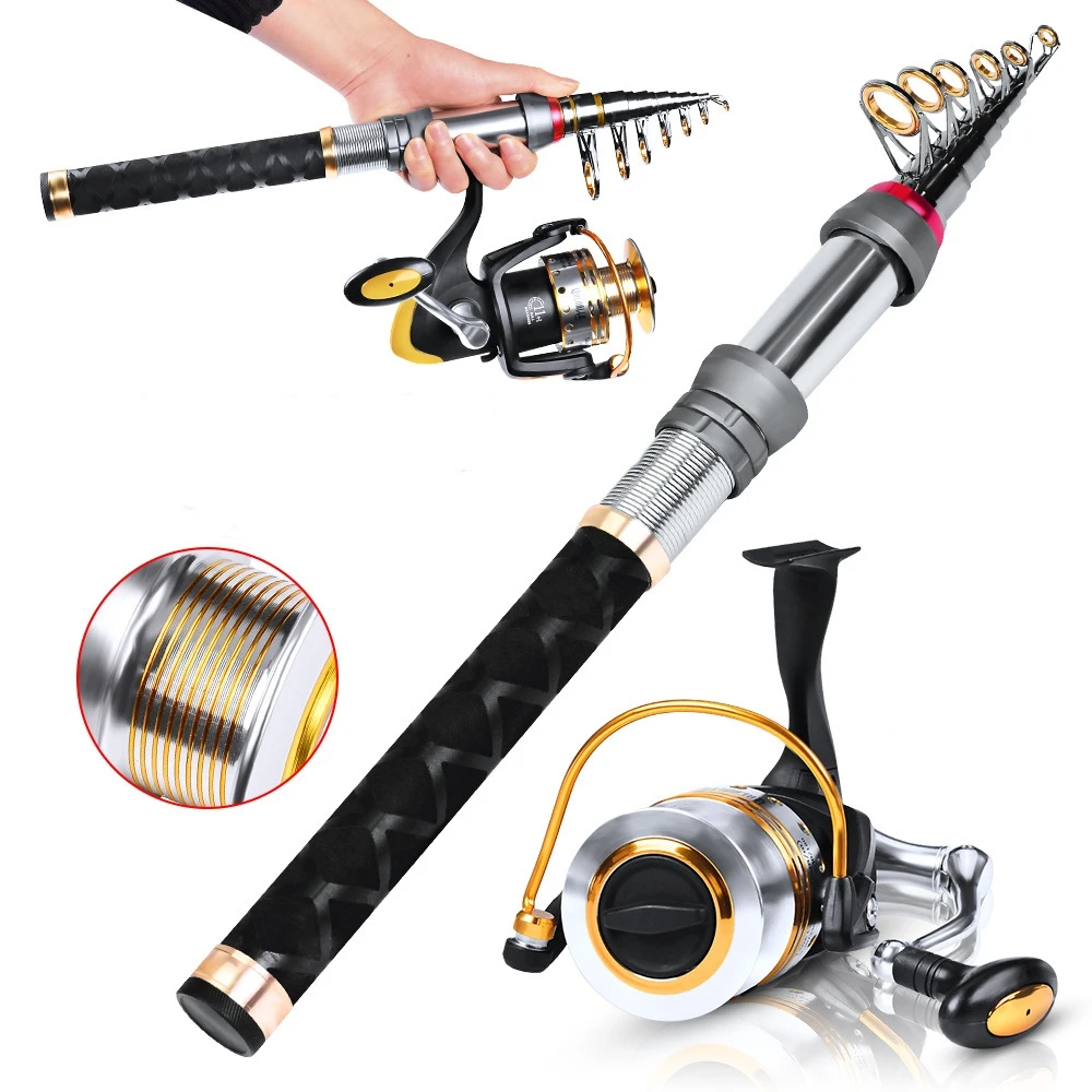 Professional-Telescopic-Fishing-Rod-Black-Ultra-Short-Ice-Fishing-Rods ...