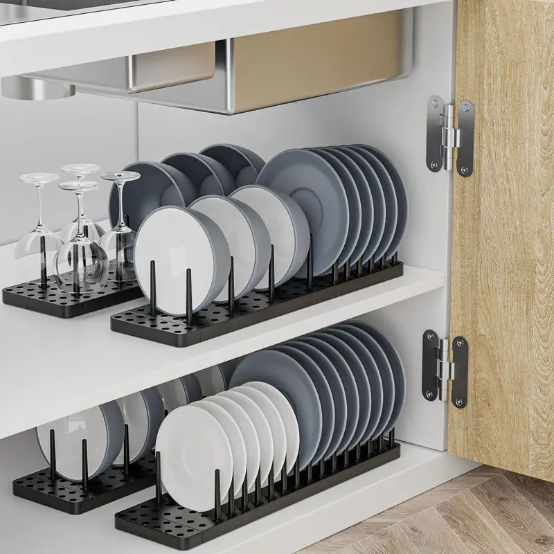 NewAdjustable-Tableware-Drying-Rack-Bowl-Lid-Storage-Rack-Drainer ...