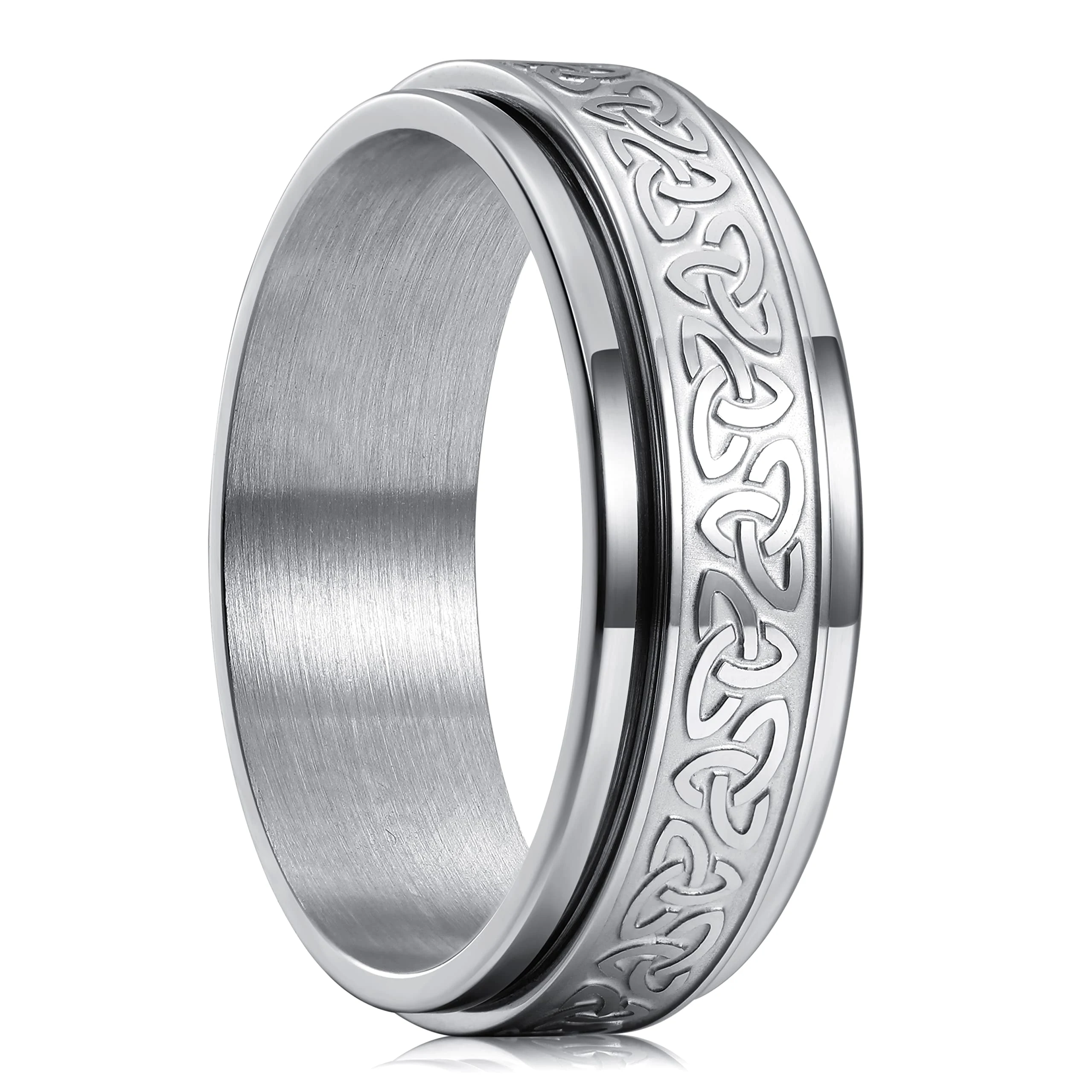 Vintage-Stainless-Steel-Viking-Celtic-Knot-Rune-Rings-for-Men-Women ...