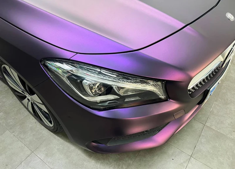 Dark Purple Chrome Car