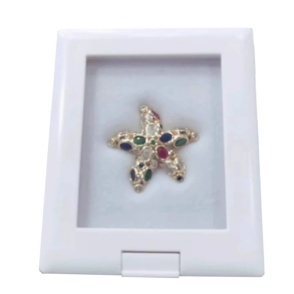 New-White-Diamond-Jewelry-Storage-Box-Gems-Pendant-Organizer-Case-Stone ...