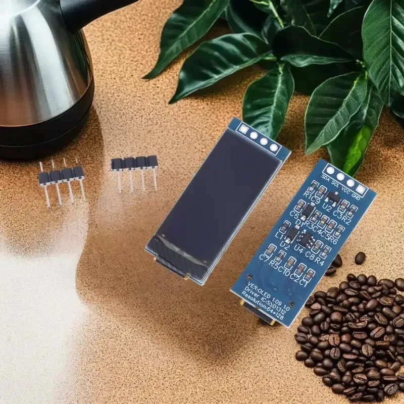 Arduino Compatible 1.09" OLED Monochrome Display Screen Module, 64x128 ...