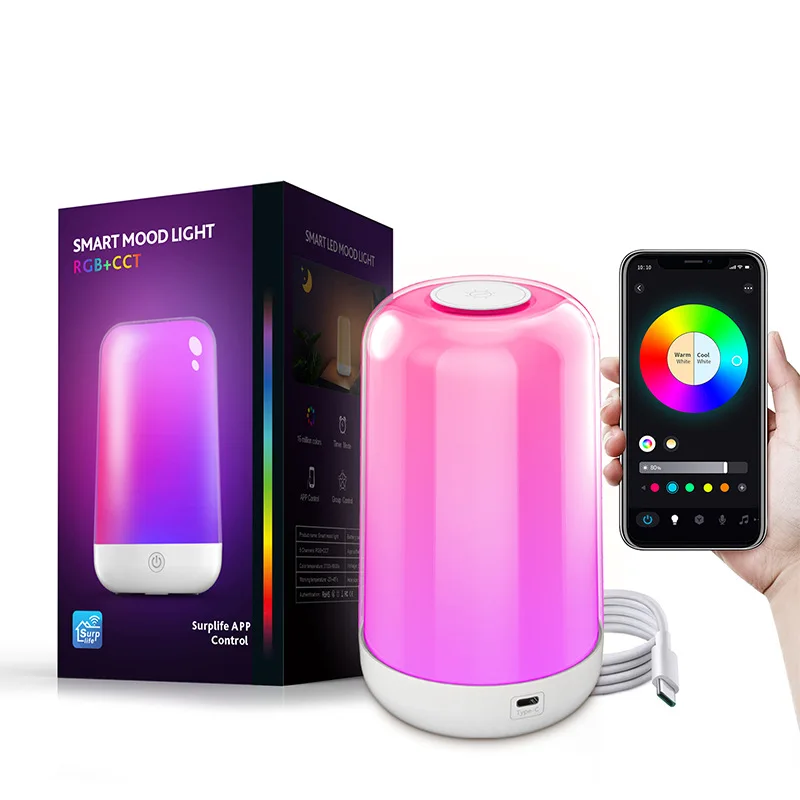 Xiaomi-Smart-Touch-LED-Night-Lamp-Luz-de-mesa-de-cabeceira-Bateria-RGB ...
