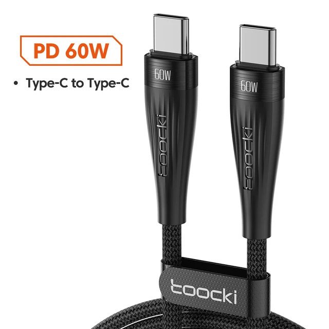 Toocki 100W USB C To Type C Cable With Quick Charging For MacBook Pro ...
