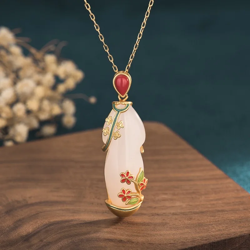 New-Gold-Inlaid-Jade-Hetian-Jade-Pendant-Necklaces-for-Women-China ...