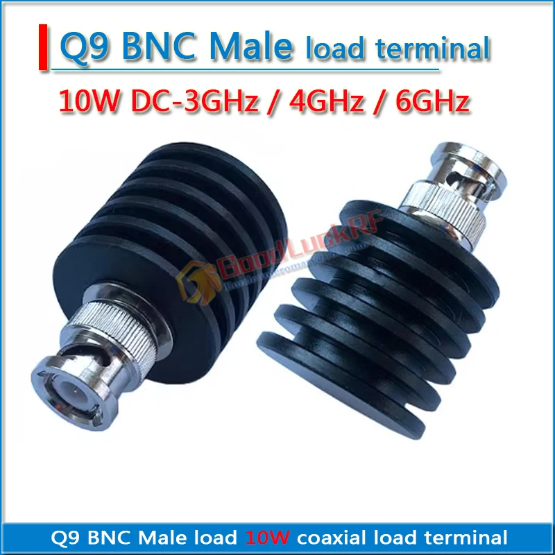 high-power Q9 BNC Male 10W coaxial Termination DUMMY load 50ohm DC-3GHz 4GHz 6GHz with heat sink ...